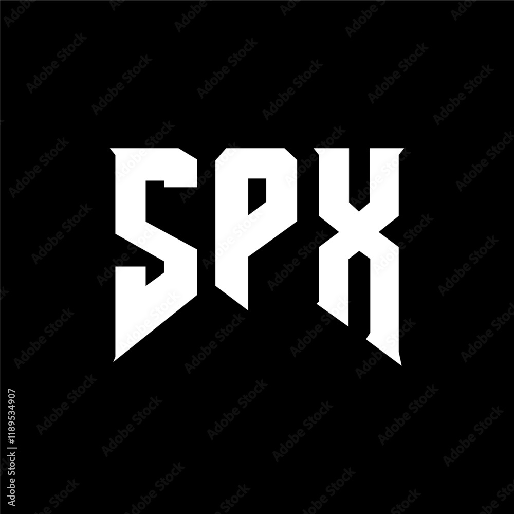 SPX letter logo design for technology company. SPX logo design black ...