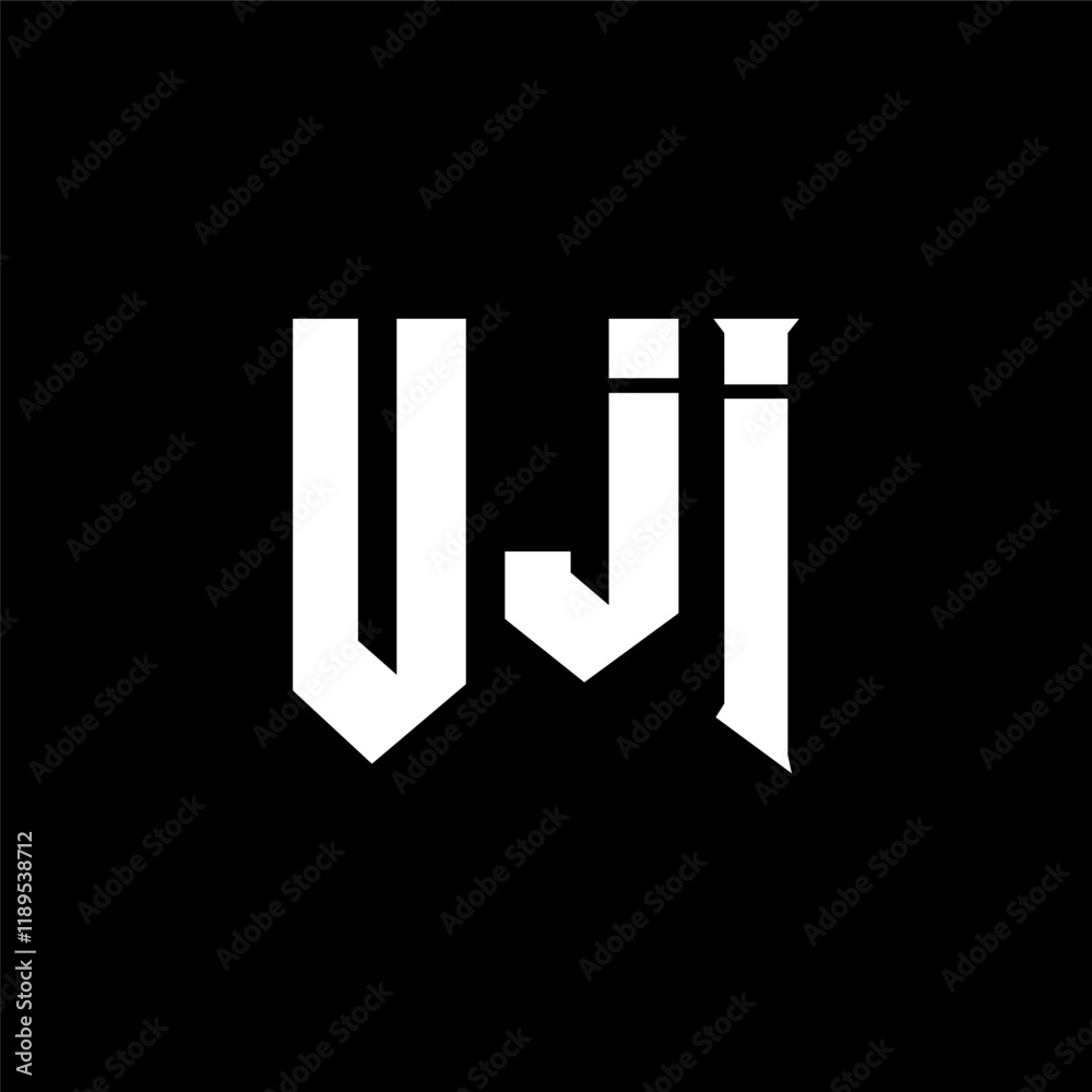 Vector de Stock UJI letter logo design for technology company. UJI logo ...