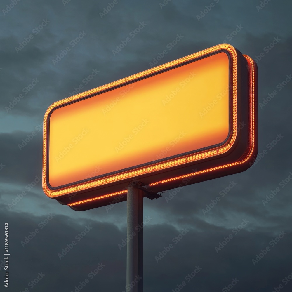 Ilustración de Stock Classic Retro Lightbox Billboard Frame Template ...