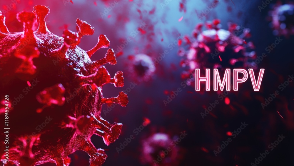 Visual representation of the HMPV virus, highlighting its significance ...