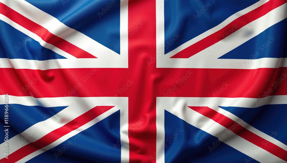 A striking representation of the British flag illustrating the cultural ...