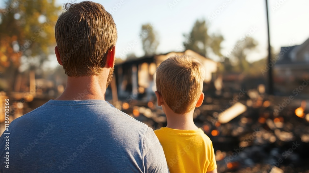 Family reflects on loss and destruction after devastating fire Stock ...