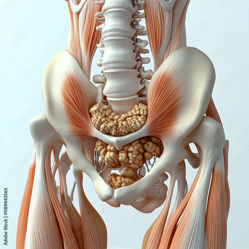 Foto de Stock Detailed Anatomical Illustration of Iliopsoas Muscle ...