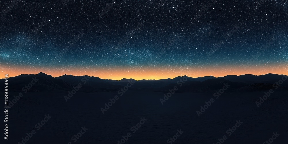 Foto de Stock Starry Night Sky Texture Desert Landscape Equirectangular ...