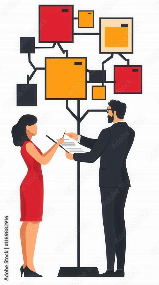 Diagram showing department heads making strategic decisions ...