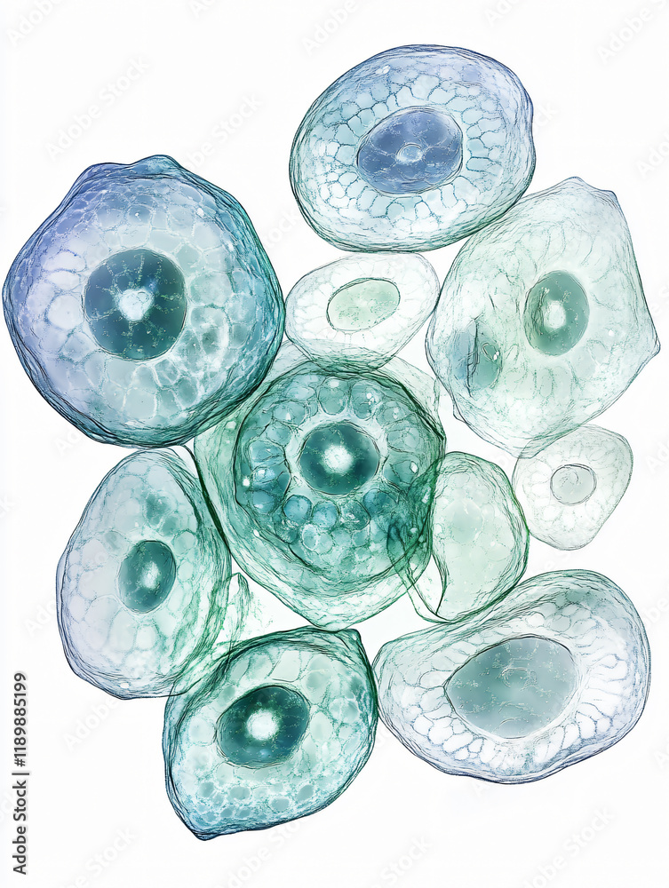 microscopy cytoplasm structure vivid cellular scientific study visual ...