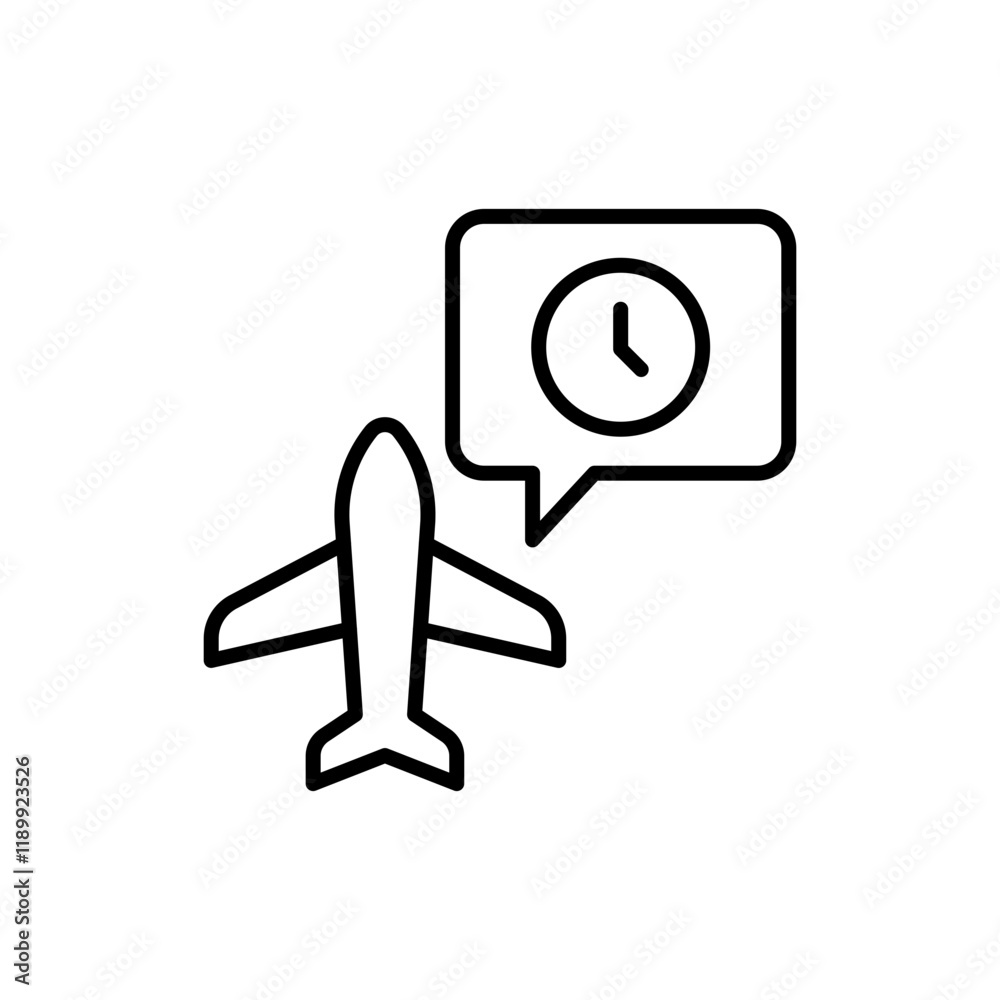 Jet lag outline icons, minimalist vector illustration ,simple ...