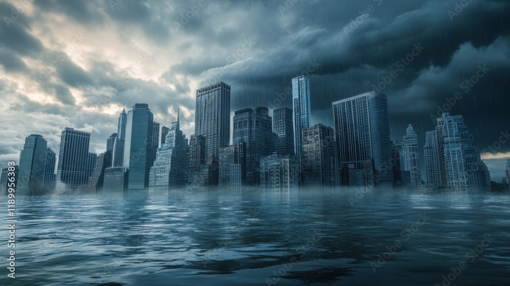 Submerged Metropolis: A City Drowning in a Climate Change Apocalypse ...