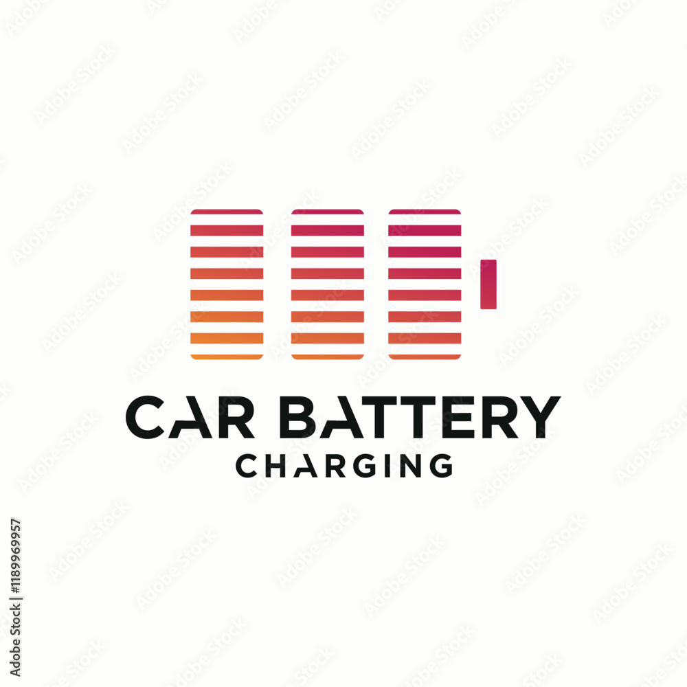 electric car charging logo, Modern vehicle battery charging logo. Stock ...