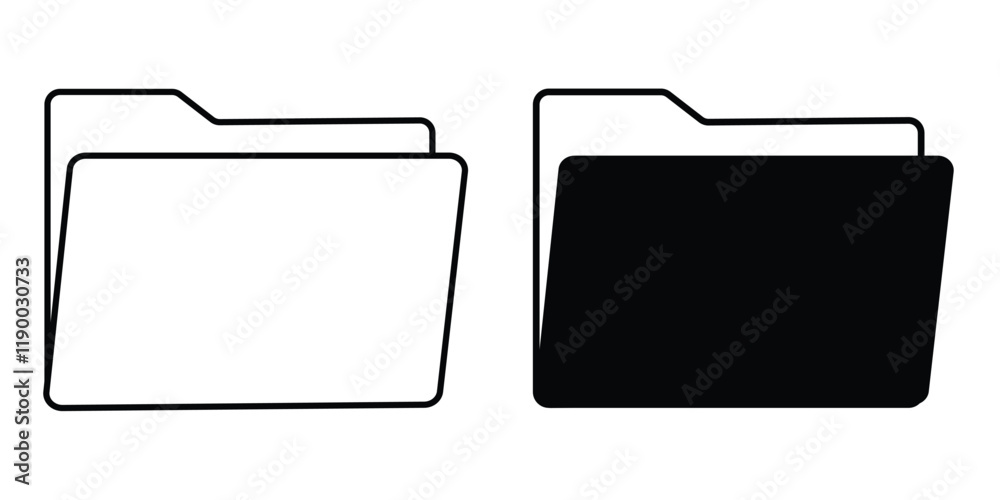 file folder icon. document icon isolated on white background . file ...