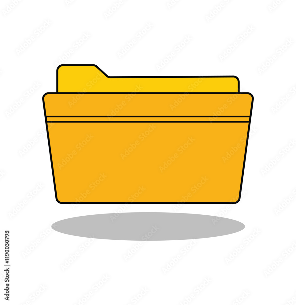 file folder icon. document icon isolated on white background . file ...