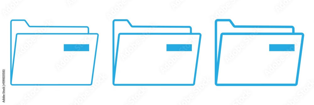Image vectorielle Stock Folder icon set. Desktop folder icons. Office ...