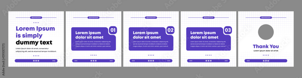 editable carousel slide template for social media posts Stock Vector ...