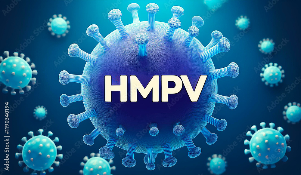 HMPV virus - Human metapneumovirus, HMPV Virus Microscopic View Stock ...