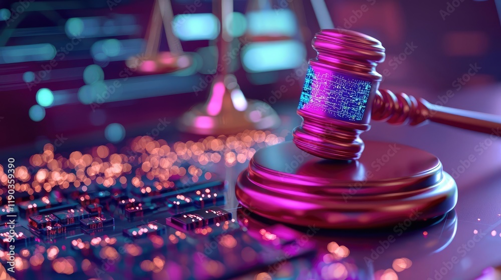 Digital transformation technology modernization concept. A high-tech ...