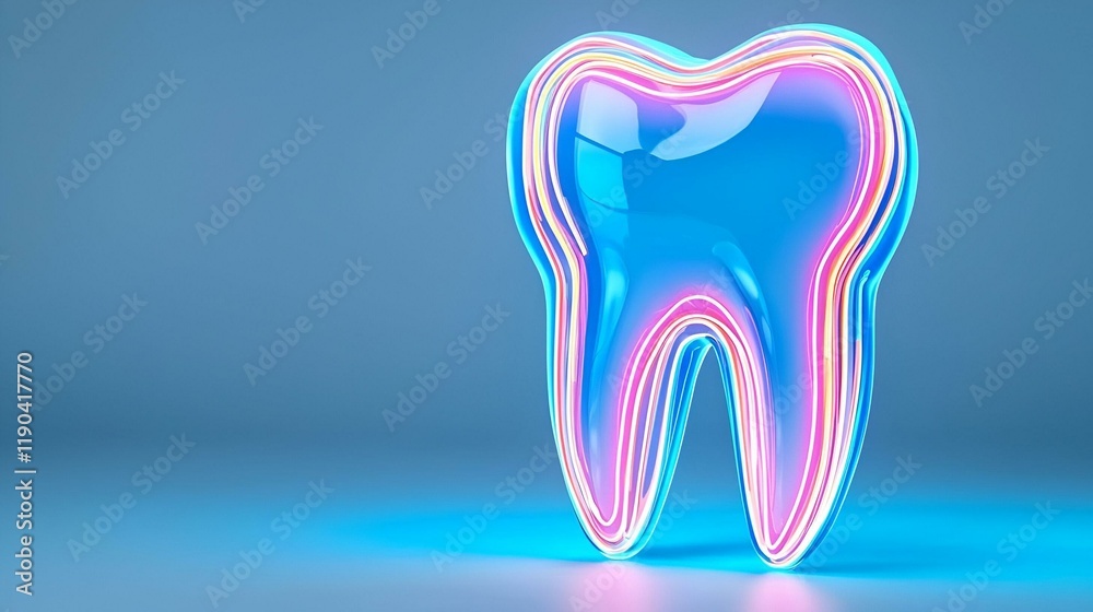 Tooth Structure Model, a detailed 3D vector illustration showcasing the ...