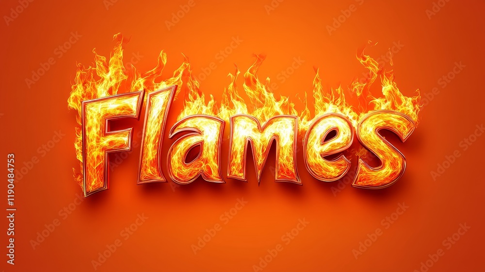 Fiery Flames Text Effect - Burning word art, intense heat, fiery ...
