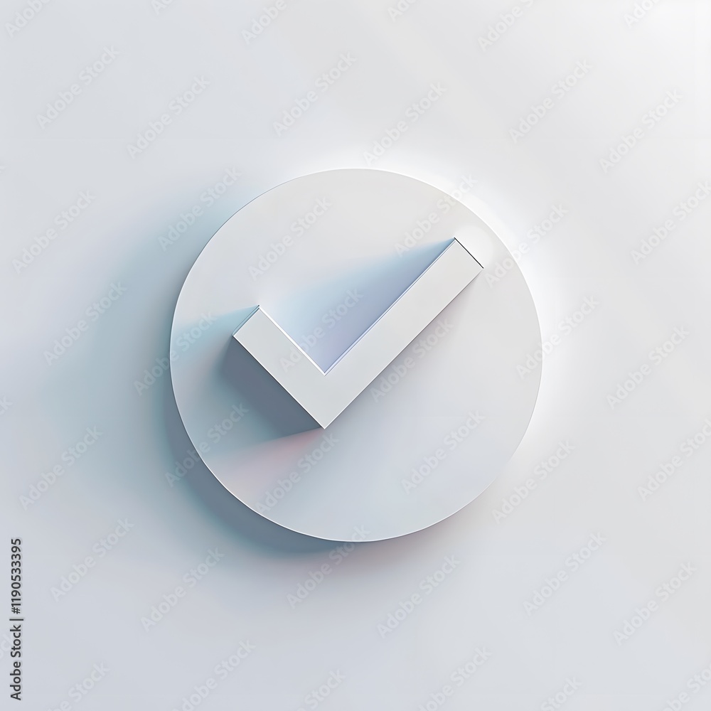 Simple Win Checkmark Icon Logo Success Symbol Stock Illustration ...
