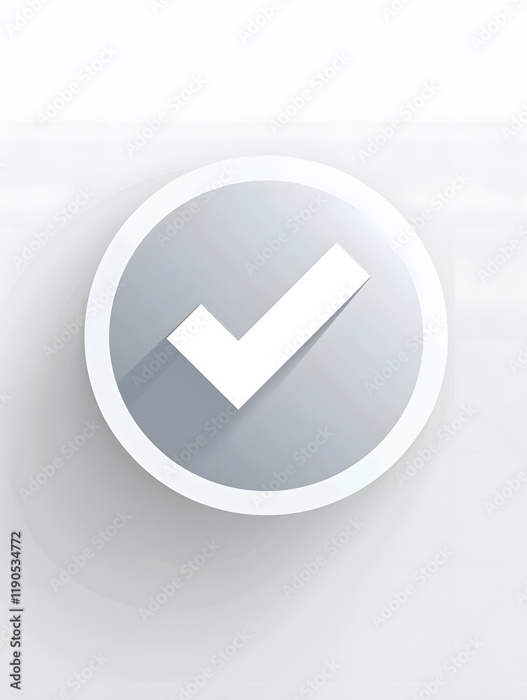 Simple Win Check mark Approval Icon Logo Success Symbol Stock ...