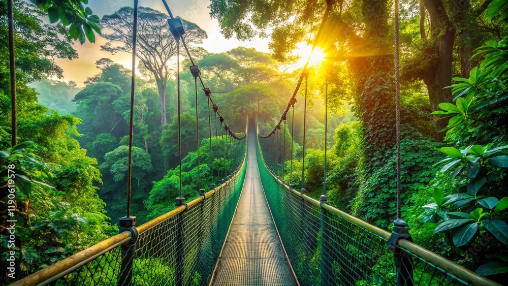 Kakum National Park Canopy Walkway: Ghana Rainforest Adventure Stock ...