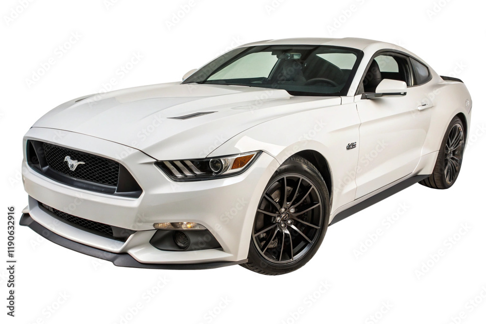 Ford Mustang muscle car, isolated on transparent background. Stock ...