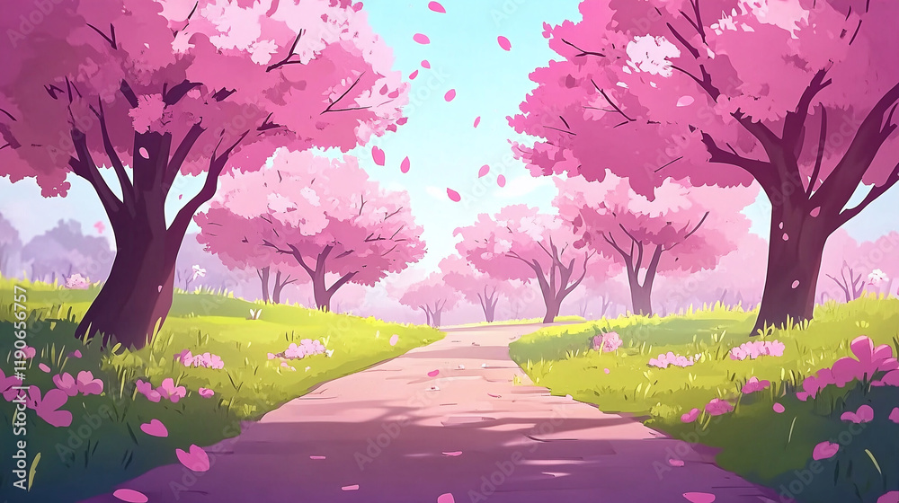 Spring scenery, spring season, Tunnel tree avenue in spring, blossom ...