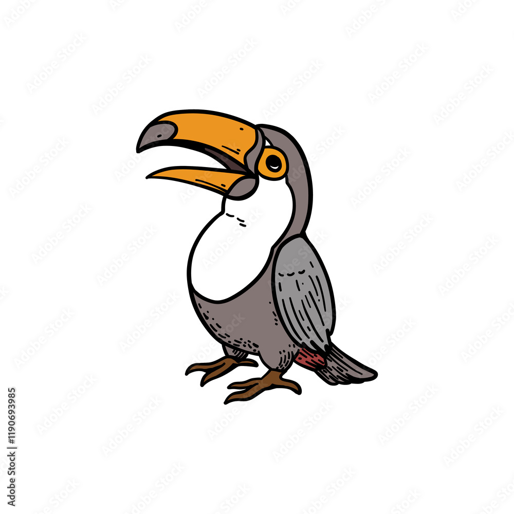 bird hand drawing vector illustration for design, logo, icon, mascot ...