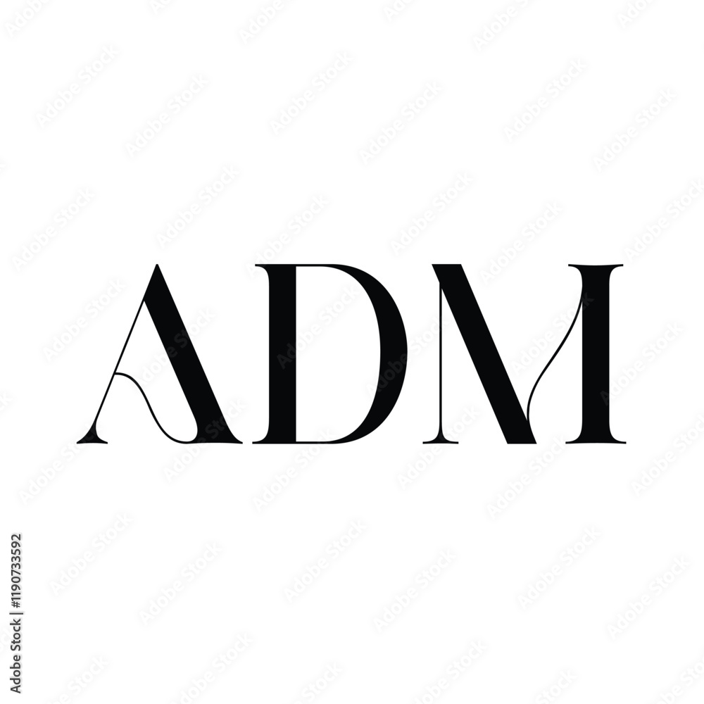 ADM text-based logo initials designed for versatile use across various ...