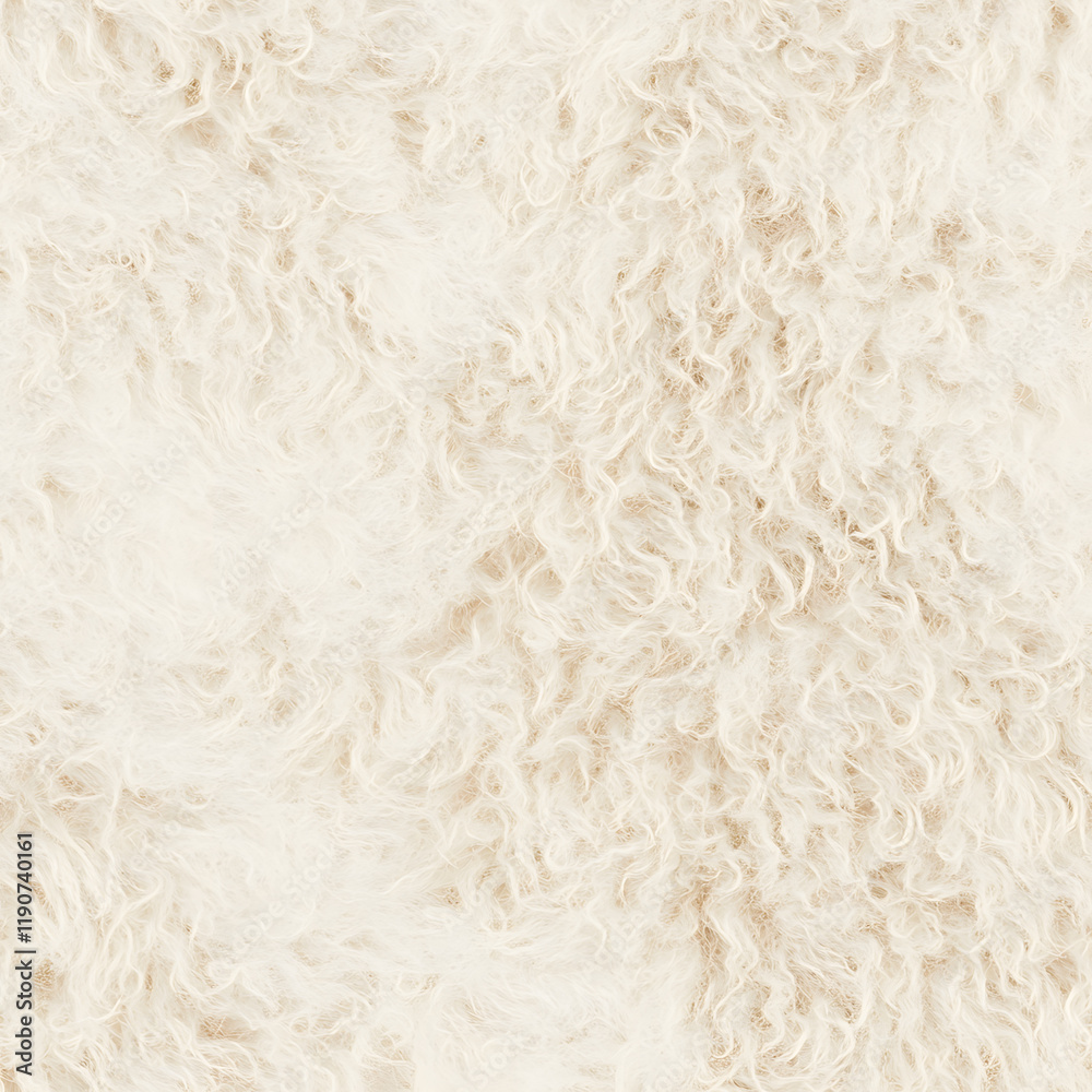 Seamless Creamy White Sheep Wool Texture, Dense Fluffy Sheep Wool ...