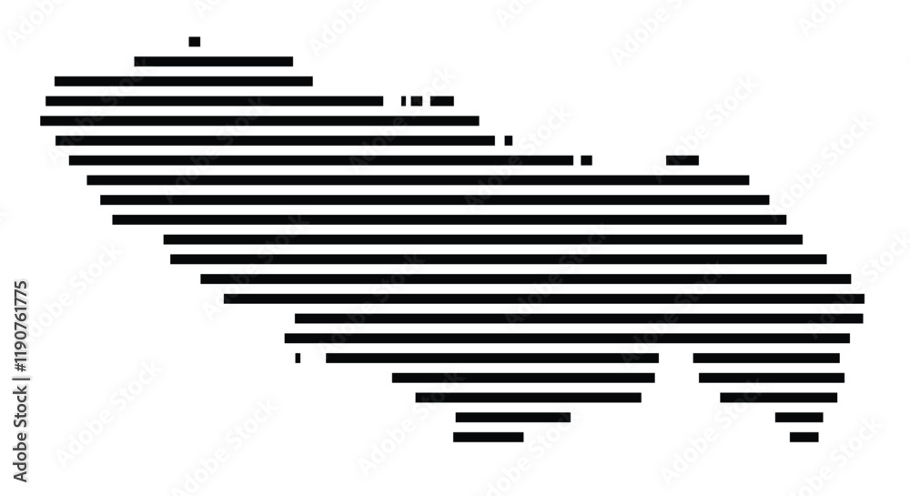 Symbol Map of the Island Ile de Groix (France) showing the island with ...