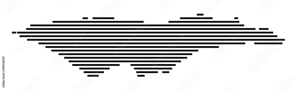 Symbol Map of the Island Samana Cay (Bahamas) showing the island with ...