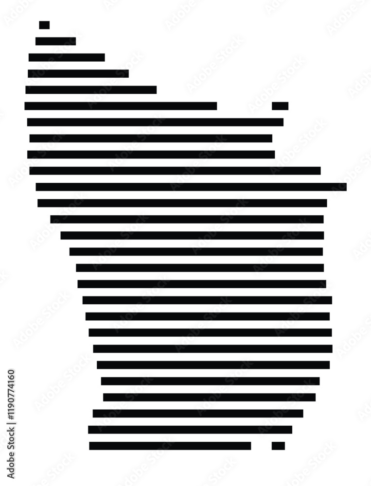 Symbol Map of the Island Ko Adang (Thailand) showing the island with ...