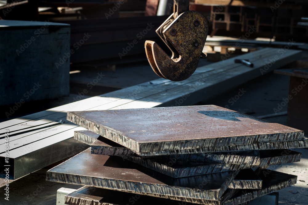 Clamp for lifting sheet metal with a crane. Clamp for moving metal ...