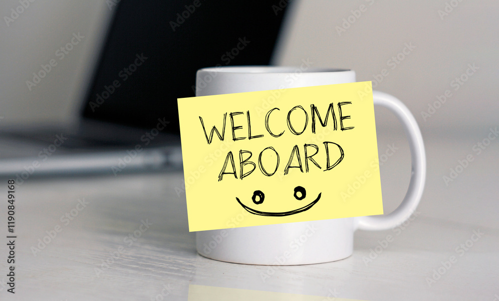 Onboarding process and Workplace Relationships are shown with the text Welcome aboard Stock ...