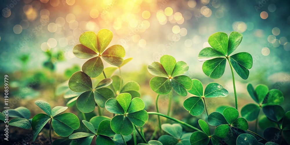 Vintage St. Patrick's Day Clover Background: Rustic Green & White ...