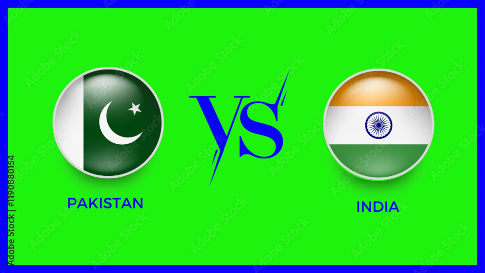 pakistan vs india flag use for ICC Champions Trophy 2025 template ...