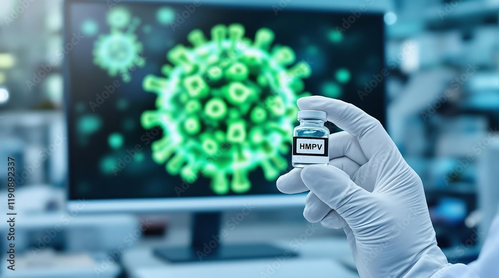 Laboratory study of HMPV virus structure in detailed medical imagery ...