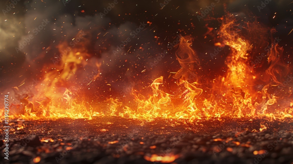 Floating ember sparks background png for dramatic inferno illustration ...