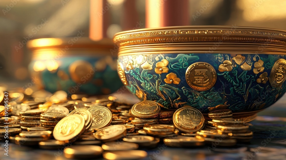 Wealth-bringing symbols cultural setting high-resolution imagery ...