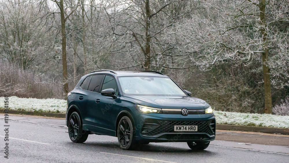 Milton Keynes,UK - Jan 12th 2025: 2024 diesel engine Volkswagen Tiguan ...