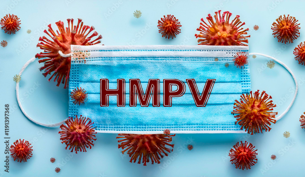 Human metapneumovirus hmpv protection with surgical mask Stock Photo ...