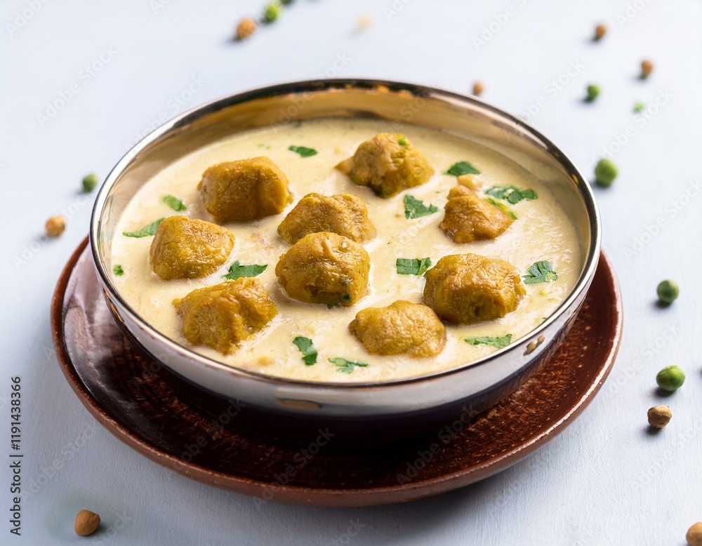 Generated image vegetarian soya malai chap made using soya chaap with ...