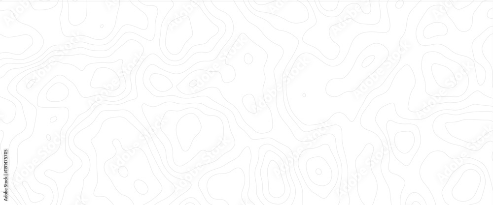 Vector black wave curve Topography grid map. white wave line geography ...