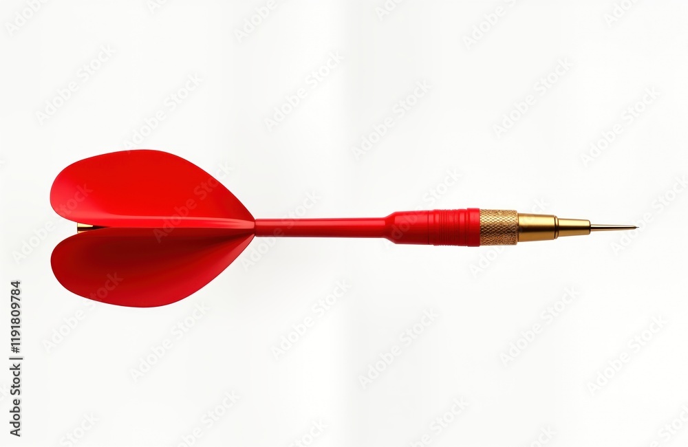 Red dart isolated on white background. Pro dart aiming at target ...