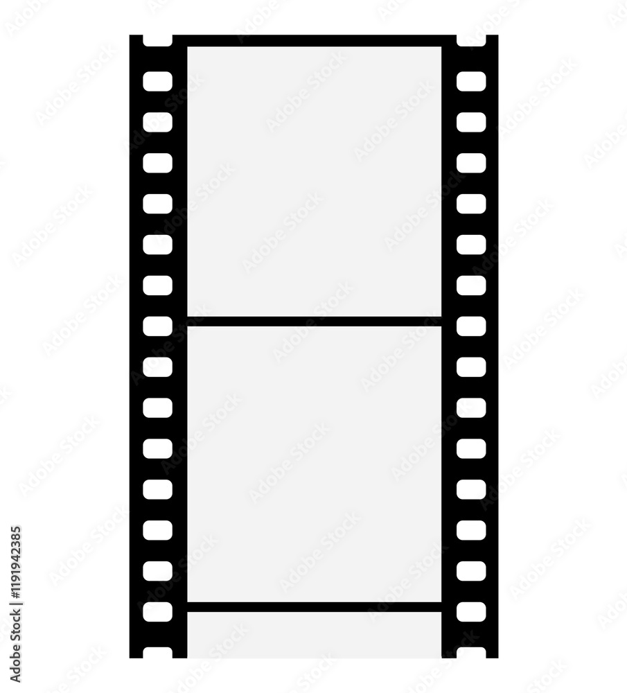 Film strips mockup templates of old retro film frame with shadow on ...