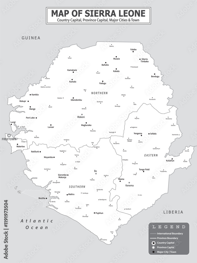African Countries Geography Political map. Political map of country ...