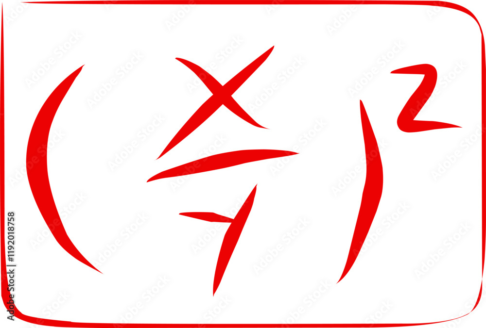 mathematical symbol x over y all squared How to read Broken in doodle ...