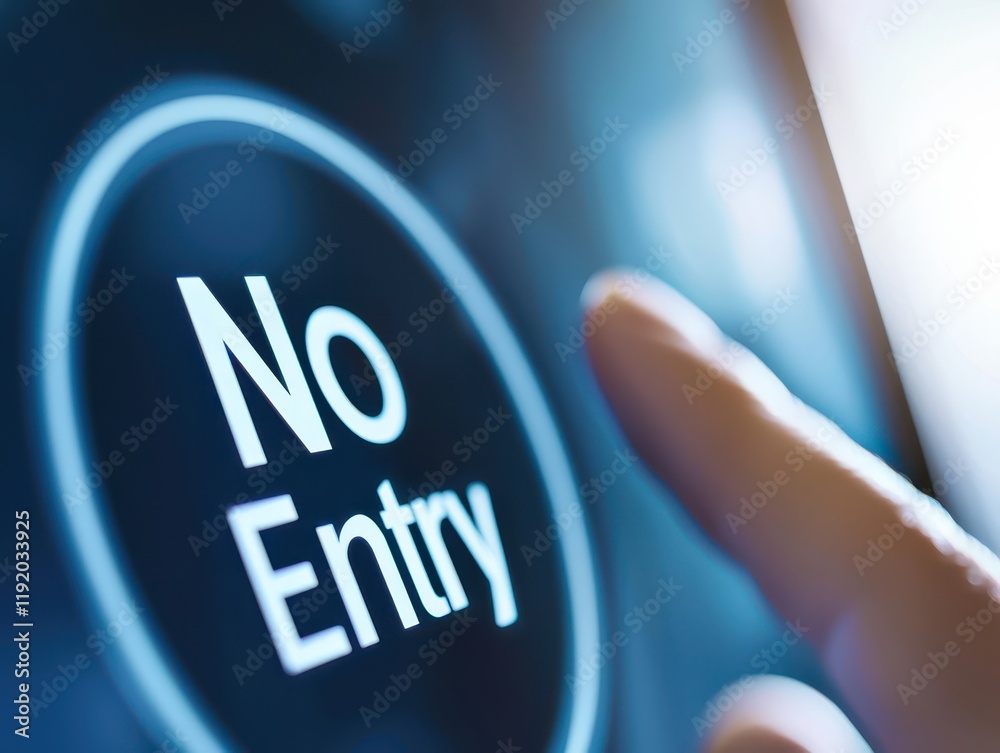 Stock-Illustration „Interactive no entry sign on a touch screen ...