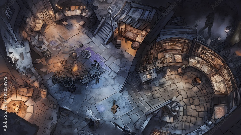 dnd battle map Illustration map for games graphics Stock Illustration ...