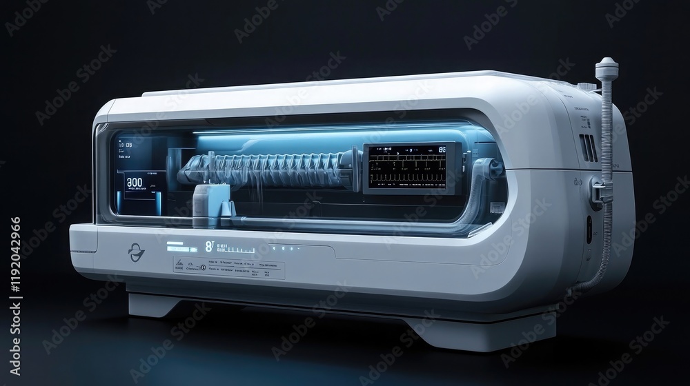 Stock-Illustration „Advanced ventilator for critical care A modern ...